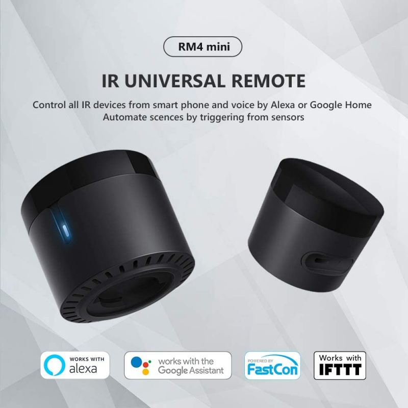 Broadlink RM4 Mini IR 通用遙控器（僅限 2.4 GHz Wi-Fi），智慧家庭自動化 Wi-Fi 紅外線發射器(平行進口 ...