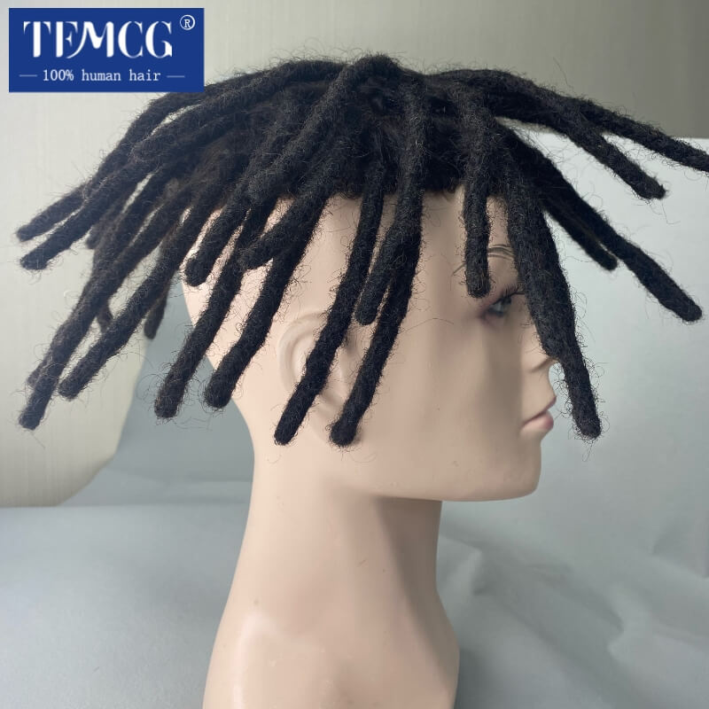 Dreadlock Male Hair Prosthesis Toupee For Men Mono Afro Curly Hair ...