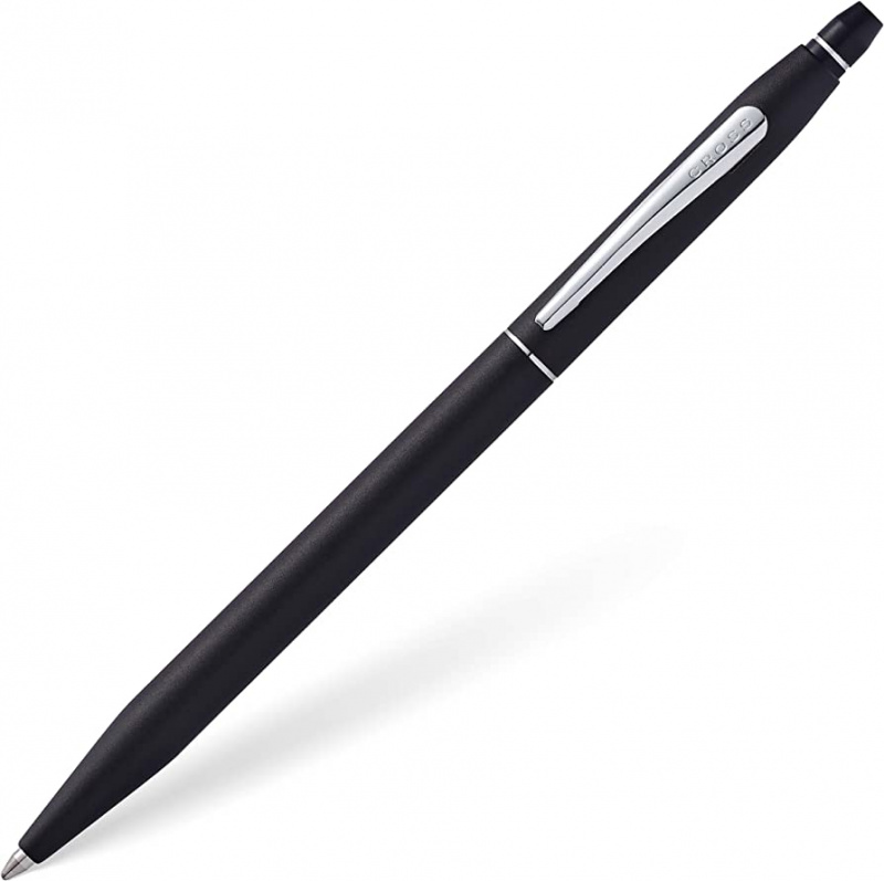 CROSS Click Classic Black Ballpoint Pen With Bonus Slim Gel Refill ...
