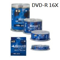 Maxell DVD-R 16X & 2X 系列 (容量: 4.7GB) / DATA 120 min VIDEO - Art Victory Ltd