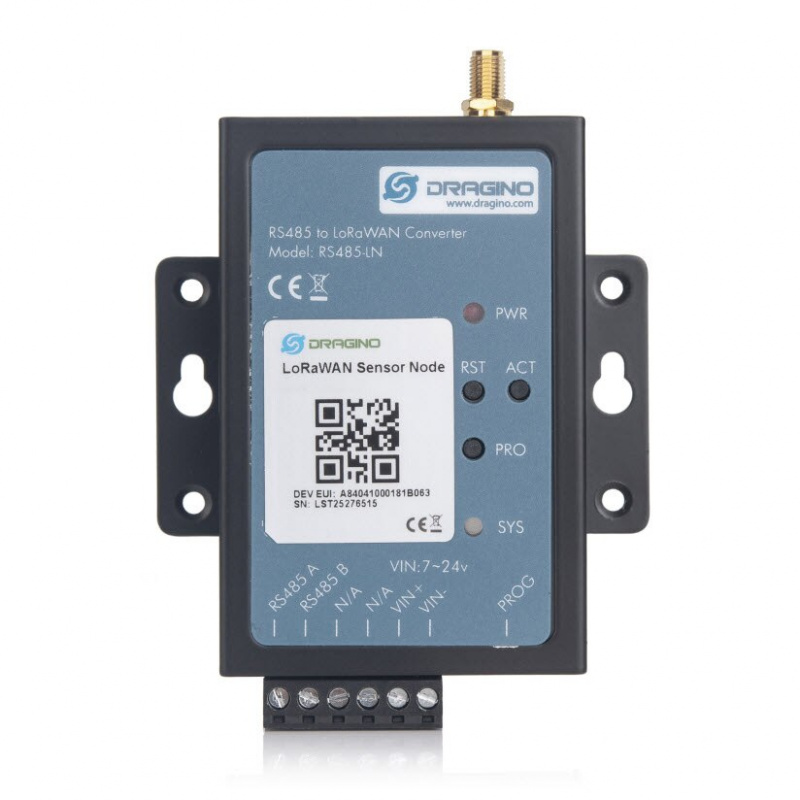 用於智能電錶 智能建築的 RS485-LN BL RS485 Modbus 轉 LoRaWAN 轉換器 - 豐盛數碼電器