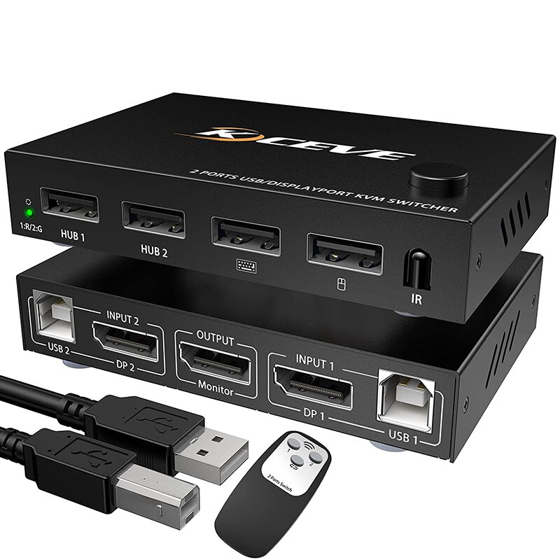 2 IN 1 OUT 2 PC Sharing 4 Devices USB Switch plug and play 4 USB Ports ...