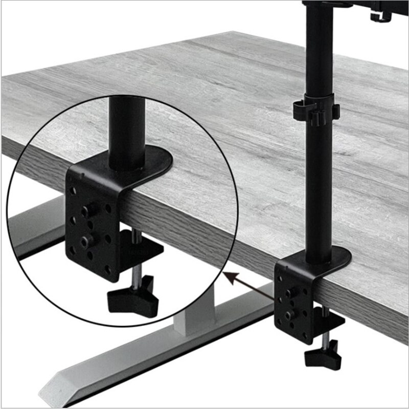 M074 雙液晶顯示器桌面支架完全調節支架，帶額外的筆記本電腦托盤，適用於最大 17 英寸的筆記本電腦和最大 32 英寸的屏幕 - 豐盛數碼電器
