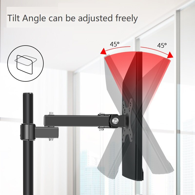HILLPORT Fully Adjustable Single Arm LCD LED Monitor Stand Desk Mount ...