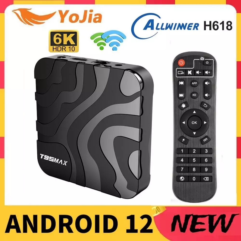 T95MAX 6K 電視盒 Android 12 4GB RAM 64GB ROM Allwinner H618 Android 12.0 ...