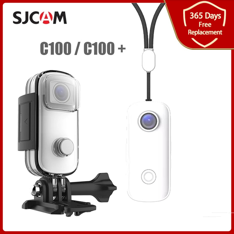 SJCAM C100 Plus + C100 迷你拇指相機 1080P30FPS 2K30FPS 12MP H.265 2.4G WiFi ...