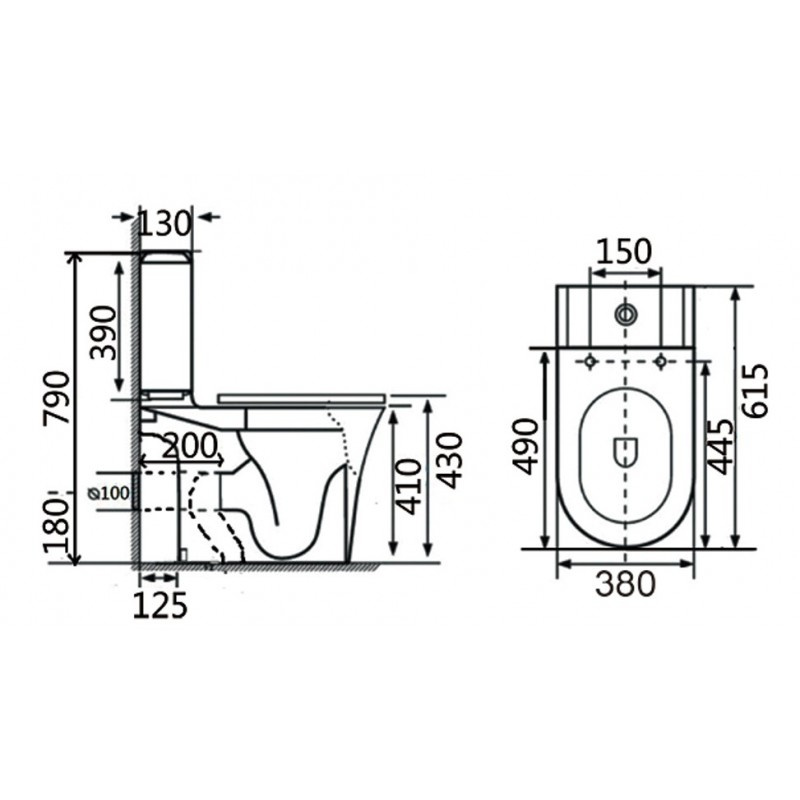 Richford , R690 , Rimless, 無框沖水 , 相連式 , 自由咀 , 納米座廁 , 連緩衝降板 - 香港21衛浴潔具有限公司