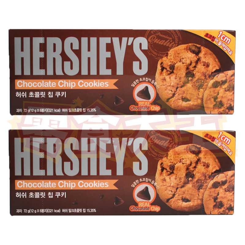 Misung Family Hershey's Chocolate Chip Cookies 好時朱古力粒曲奇 72g (12g x 6包) x 2盒 (8809256675404_2 ...