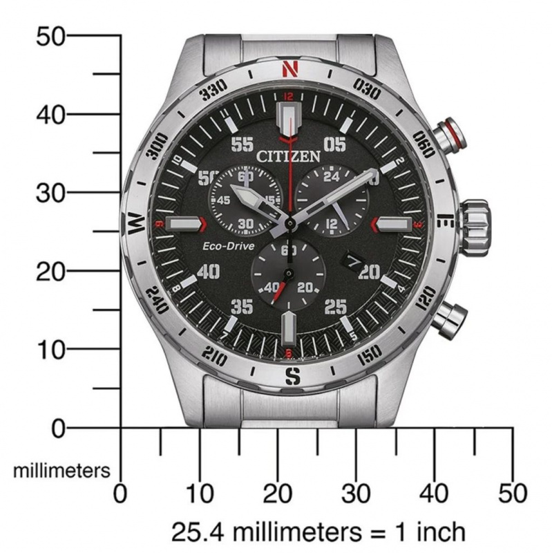 Citizen AT2520-89E / AT2527-80X Eco-Drive Chronograph mens watch 44mm ...