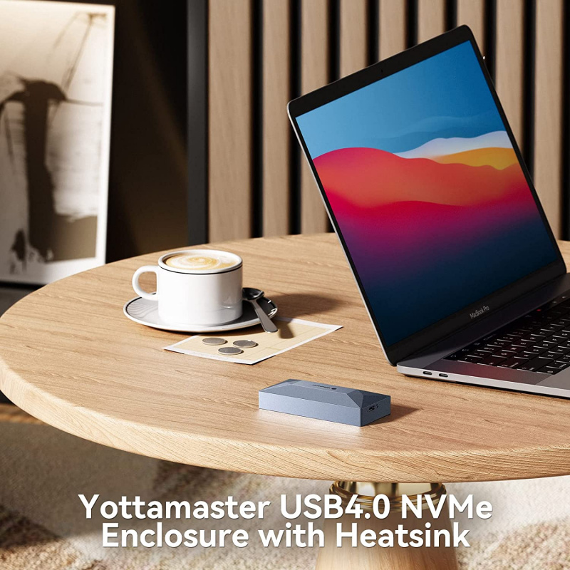 Yottamaster 40Gbps Aluminum M.2 NVME SSD Enclosure for USB4/Thunderbolt ...