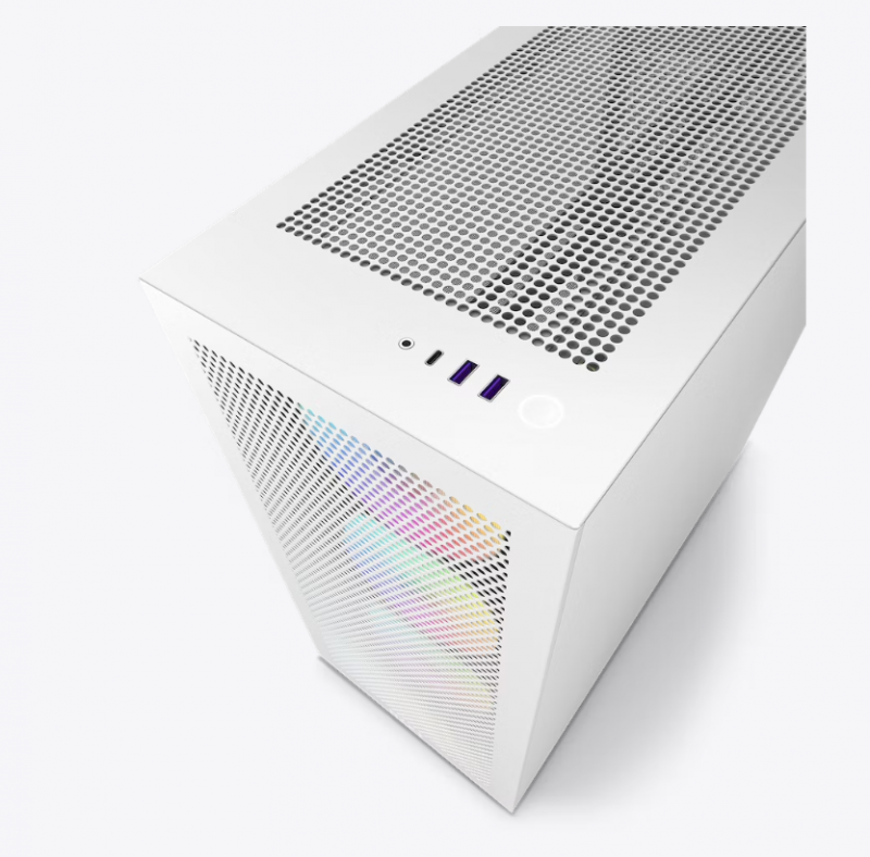 NZXT H7 Flow RGB ATX Mid-Tower with RGB Fans - White - 樂天電腦 FreeCom ...