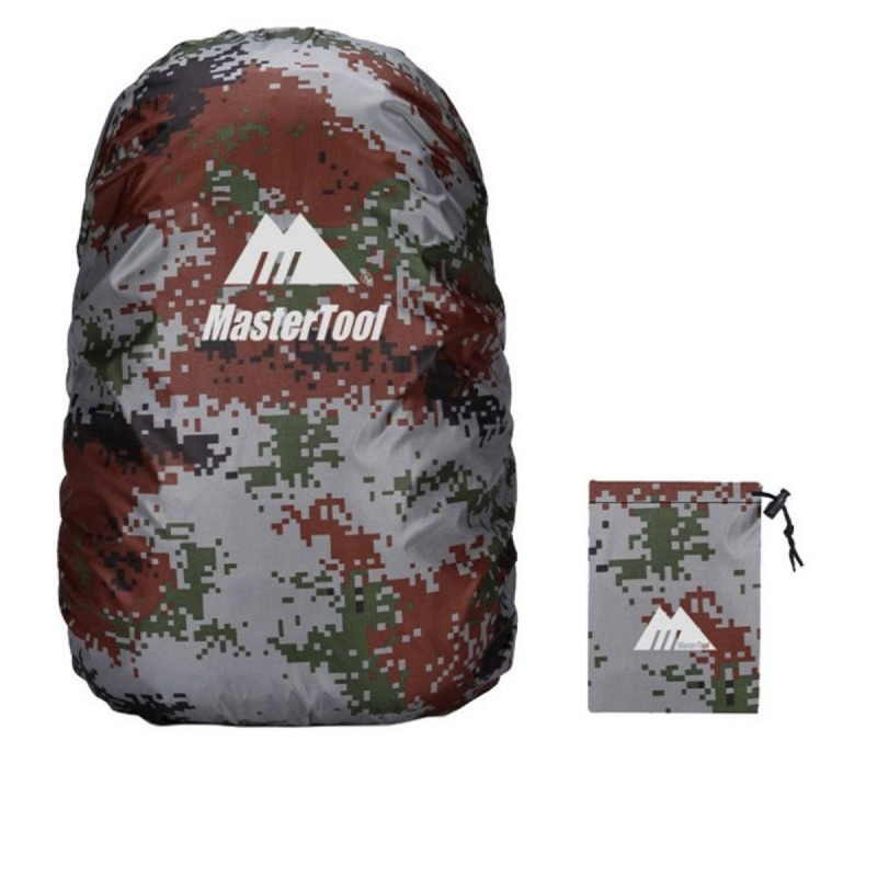 Master Tool 防水書包套，背包罩，背囊套，防塵防雨罩，背包保護套，45L，連收納袋 - 迷彩色 - MasterTool