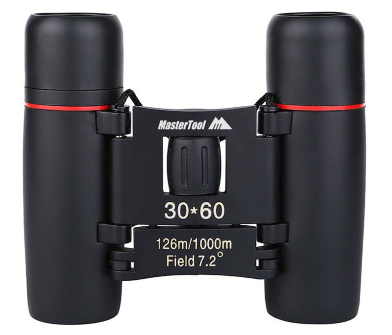 便攜式，超高清雙筒望遠鏡,迷你高清高倍望遠鏡，60*30倍 可折疊 90M-1000M - MasterTool