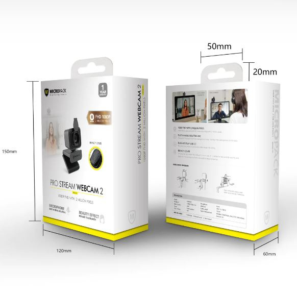 Micropack 200萬像素1080P全高清筆記本電腦有線攝像頭 - Zenox