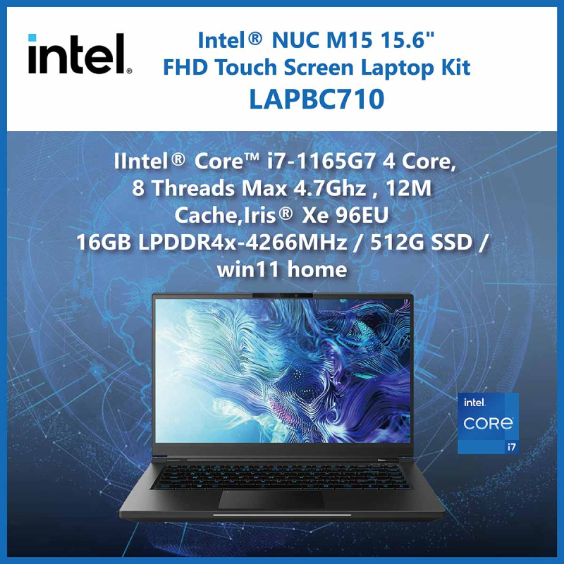 Intel® NUC M15 15.6″ FHD Touch Screen Laptop Kit – LAPBC710 - 香港電競有限公司