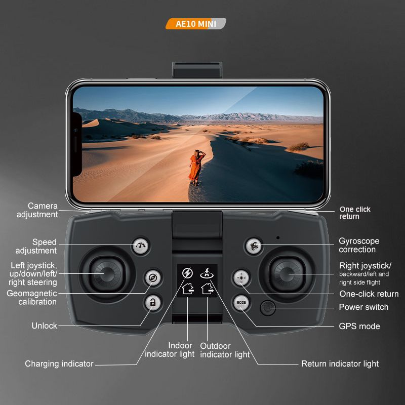 LEETA無人機2023 AE10迷你8K高清雙鏡頭帶光流避障攝影專業直升機遙控飛機 - 鼎泰日創科技