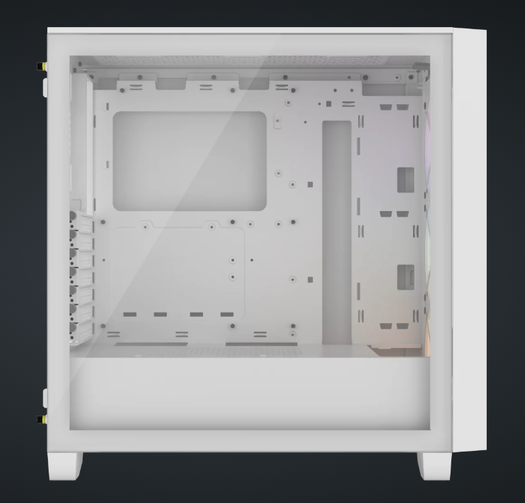 Corsair 3000D RGB AIRFLOW Mid-Tower PC Case - White - 樂天電腦 FreeCom Computer
