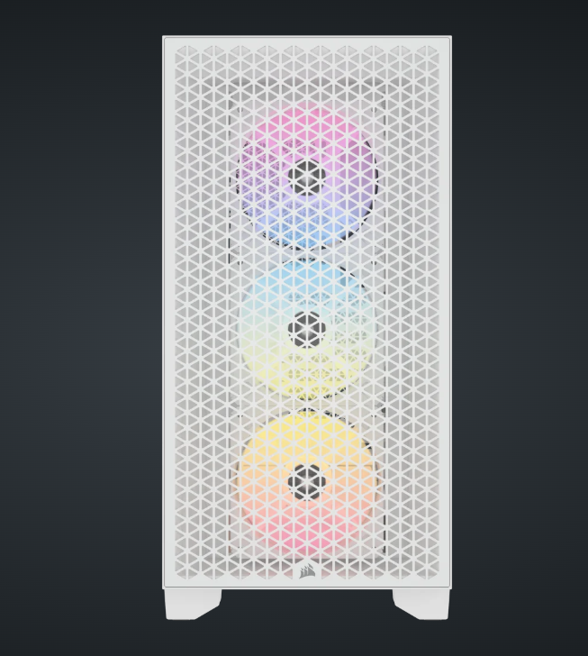 Corsair 3000D RGB AIRFLOW Mid-Tower PC Case - White - 樂天電腦 FreeCom Computer