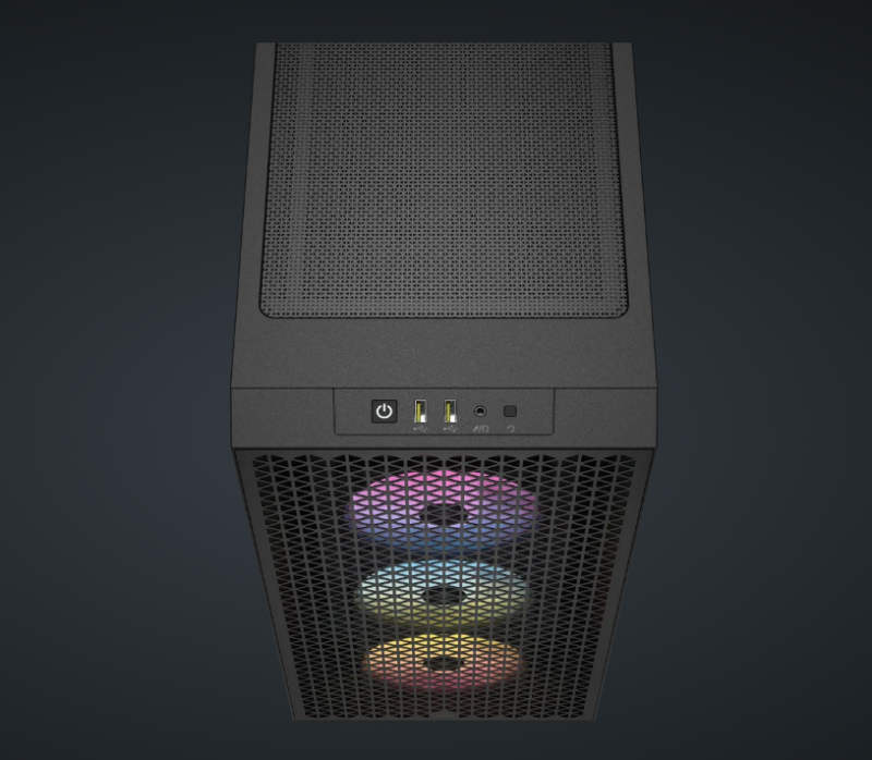 Corsair 3000D RGB AIRFLOW Mid-Tower PC Case - Black - 樂天電腦 FreeCom Computer