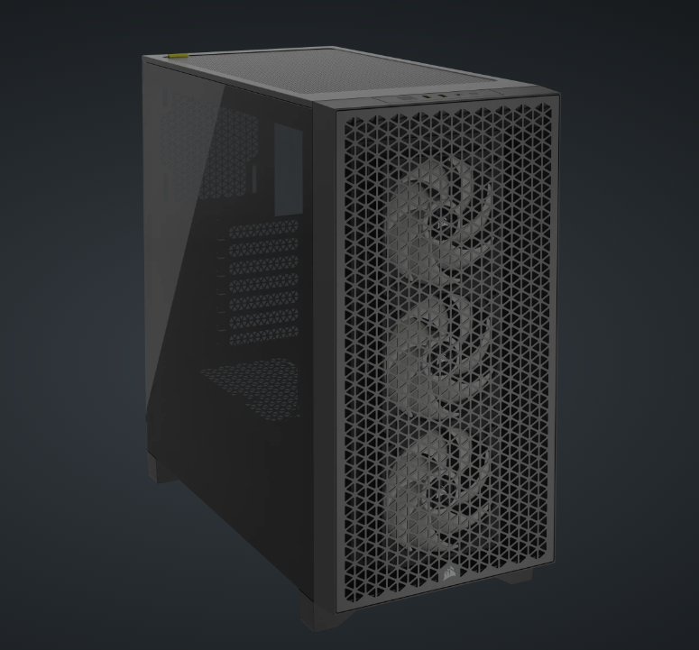 Corsair 3000D RGB AIRFLOW Mid-Tower PC Case - Black - 樂天電腦 FreeCom Computer