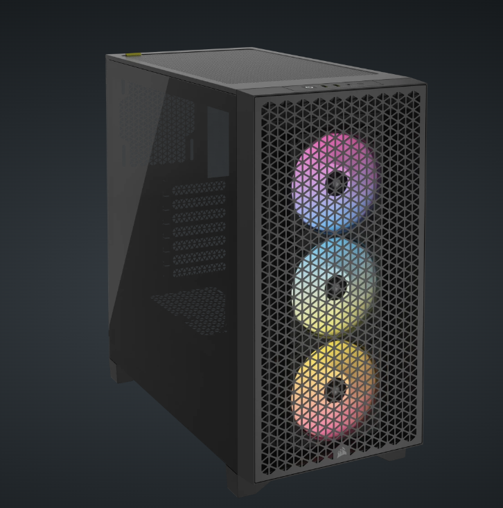 Corsair 3000D RGB AIRFLOW Mid-Tower PC Case - Black - 樂天電腦 FreeCom Computer