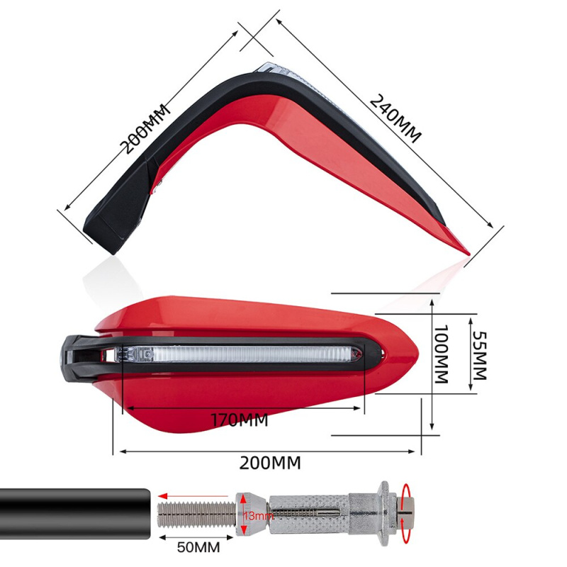 Motorcycle Handguards with LED Lights Motorbike Accessories ...