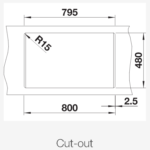 BLANCO , NAYA 8 , 花崗岩鋅盤 , 519652 - 香港21衛浴潔具有限公司