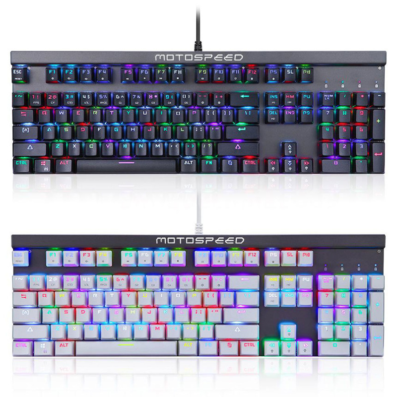 Motospeed CK103 RGB Mechanical Programmable Gaming Keyboard 電競自定義遊戲鍵盤 ...