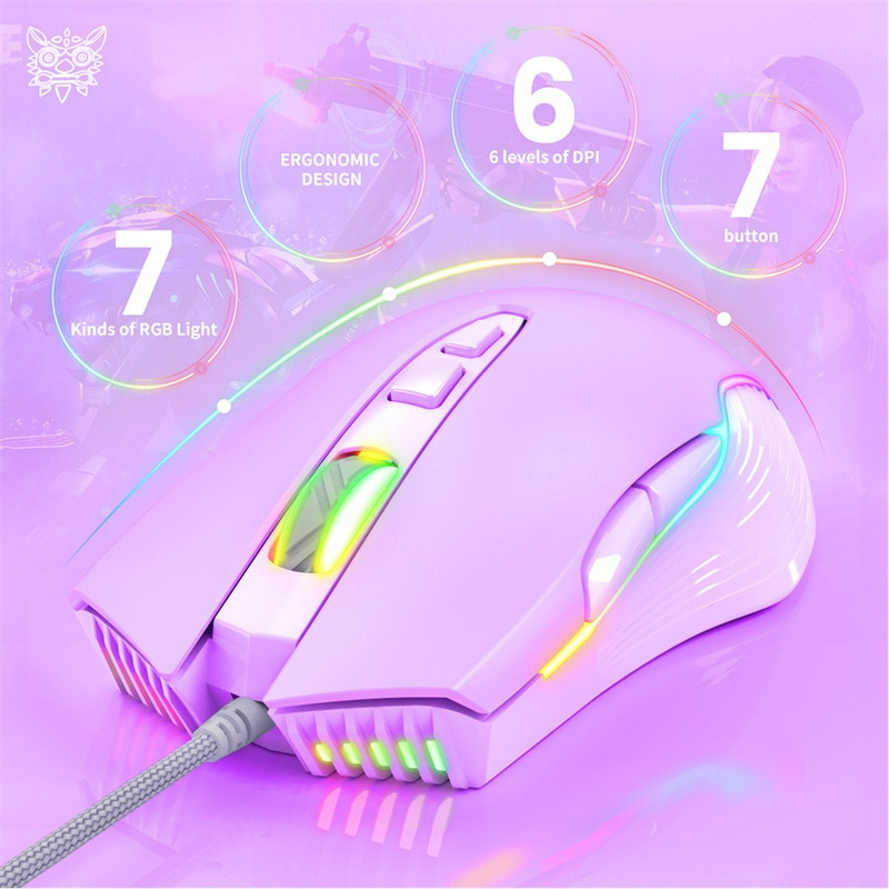 Onikuma Programmable RGB Gaming Mouse CW905 - Everwin Technologies Company