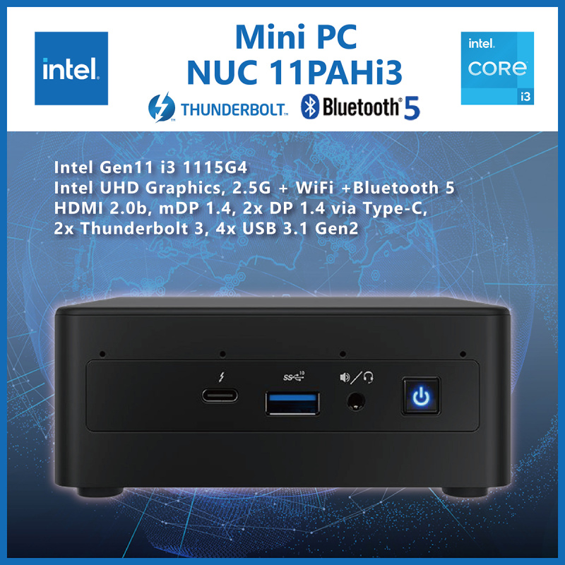 Intel Gen11 i3 1115G4 — NUC 11PAHi3 - Intel Pro Shop