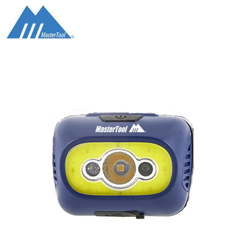 Type-C 充電高性能COB頭燈，可充電頭燈，350流明 - 4個照明模式，跑步燈，單車燈，維修燈，戶外野營燈 - 藍色 - MasterTool