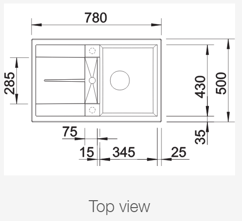 BLANCO , METRA 45 S , 花崗岩鋅盤 , 513187 - 香港21衛浴潔具有限公司