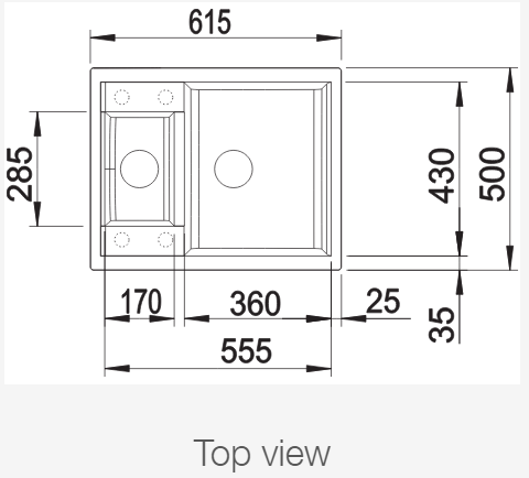 BLANCO , METRA 6 , 花崗岩鋅盤 , 527296 - 香港21衛浴潔具有限公司