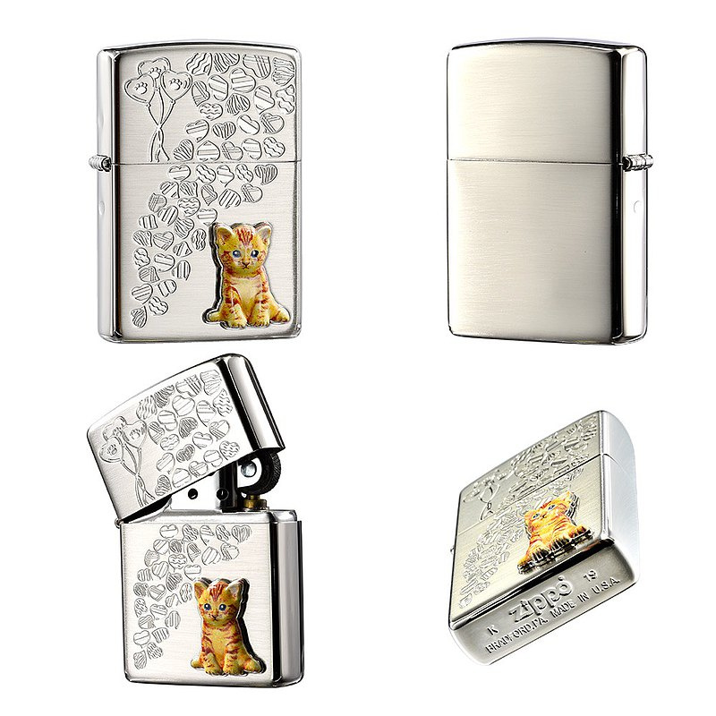 Zippo 日版 愛心橘貓 防風打火機 ZBT-4-85B - Ocean 漁灣