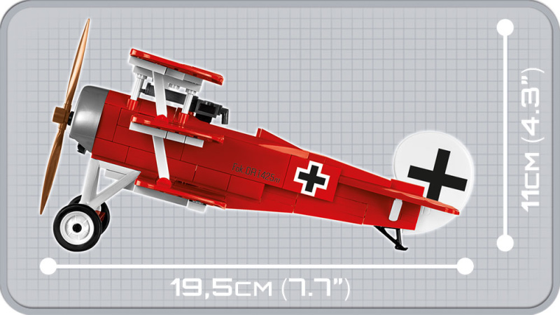 Cobi-2974 -Fokker DR 1-fighter aircraft WWI (175pcs) - Habago