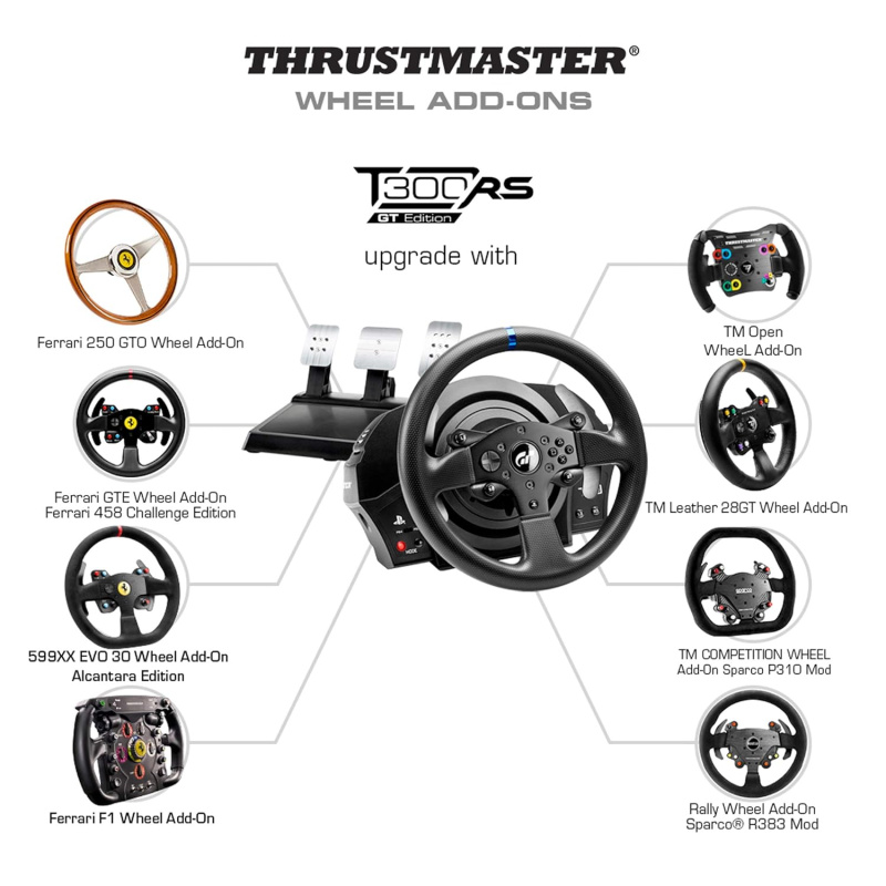 Thrustmaster 圖馬思特 T300 RS (GT Edition) 賽車方向盤 - Cloud Tech