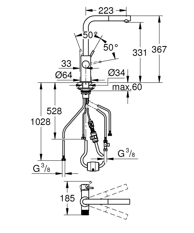 GROHE 高儀 Blue Pure Minta 30590000 二合一濾水廚房龍頭配3M AP2 405G 套裝 送免費安裝 - A ...