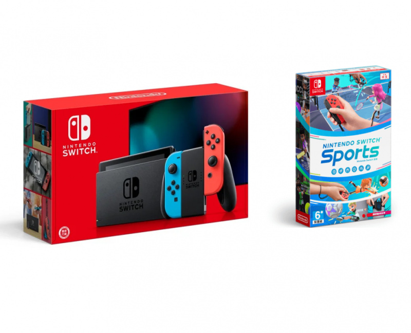Price網購 - [人氣組合] Switch電池續航版+Nintendo Switch Sports 運動
