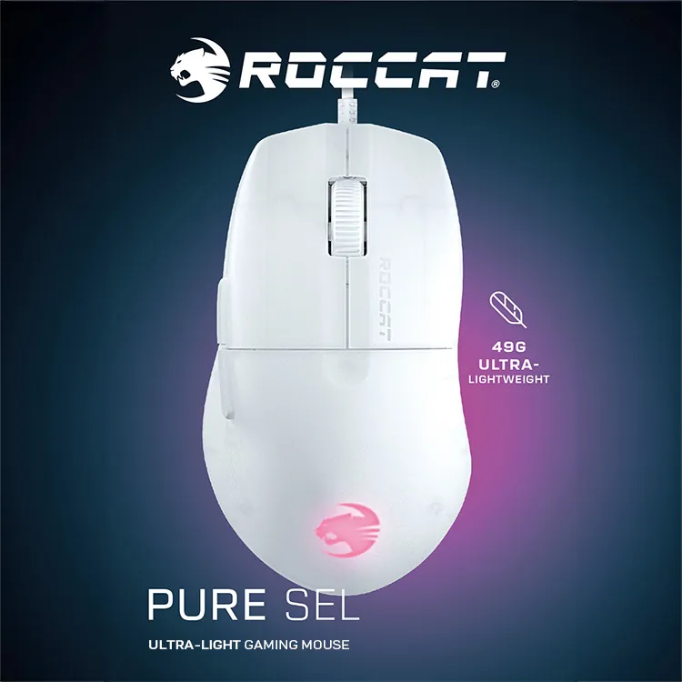 ROCCAT Pure SEL人體工學 RGB 電玩滑鼠 [2色] - 荃豐A3A