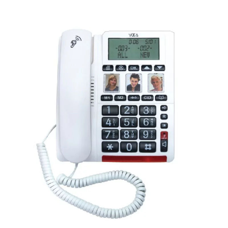 【VOCA】家居有線長者電話 CP130 - 大聲大字，一鍵式照片撥號鍵 - MoboPlus