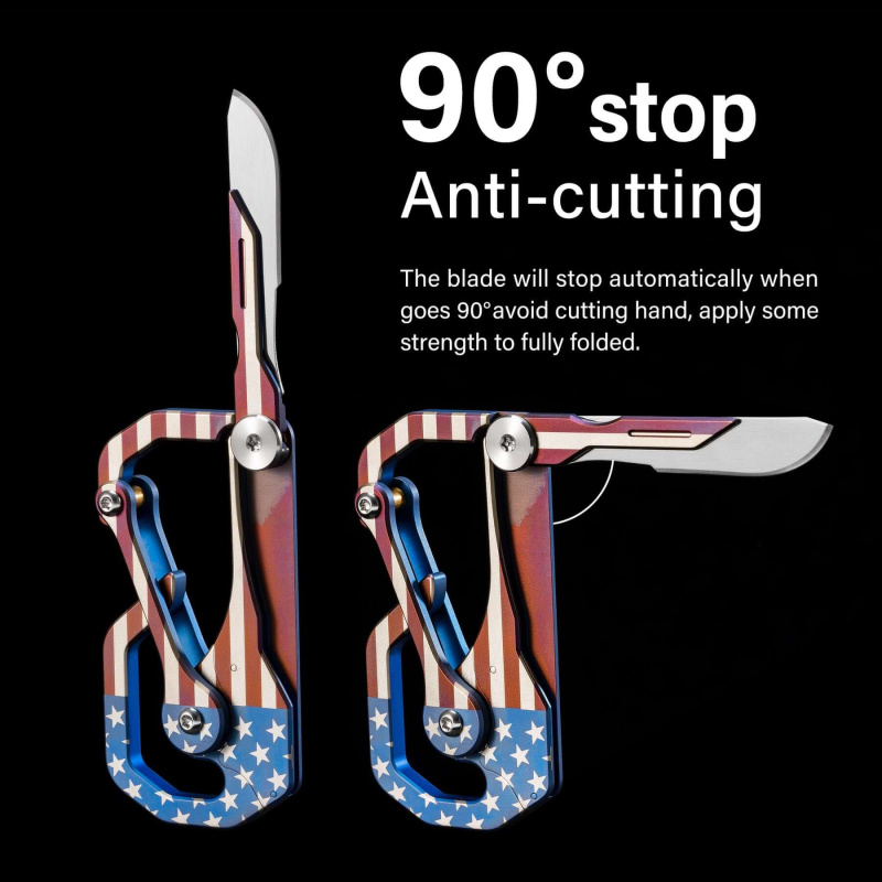 KeyUnity KU00 Ti-6AL-4V 鈦金屬 匙扣 連小摺刀 可換刀片 #10 - 預購品 - hkequipment 電筒及戶外用品 edc 裝備店