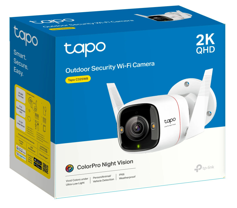 Price網購 - TP-Link Tapo C325WB 2K QHD ColorPro 夜視 Wi-Fi 防水攝影機