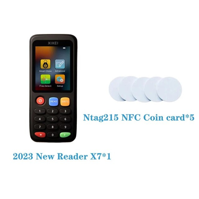 125KHz13.56MHz IDIC 卡智慧 NFC 複製複製標籤鑰匙寫入器程式新型 RFID 讀取器-x7 影印機影印機附 USB 電纜 - 鼎泰日創科技
