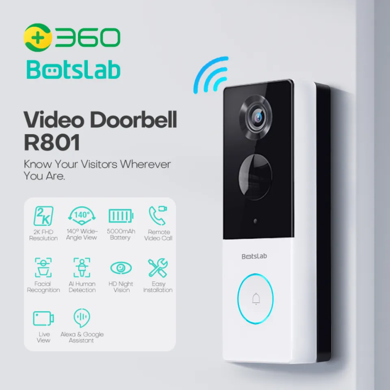 Price網購 - 360 Botslab R801 超廣角智能門鈴 Video Doorbell 2K
