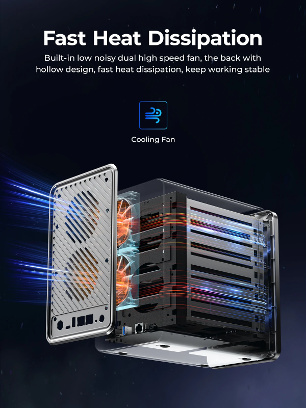 ORICO NAS MetaCube Pro (5-Bay) Private Cloud Storage with RAID ...