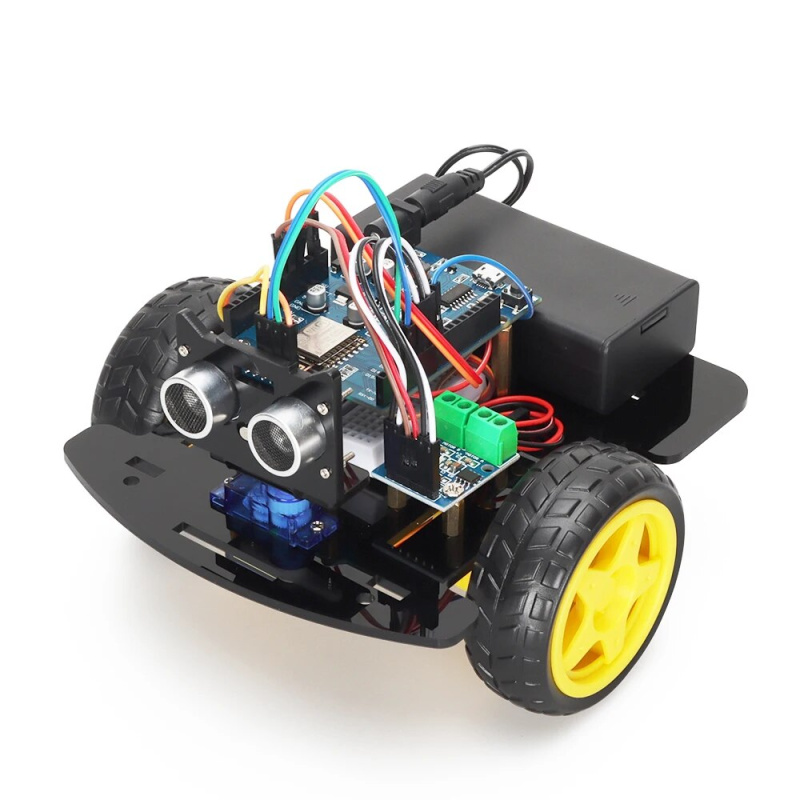 Esp8266 Wifi 2wd 智慧機器人汽車套件適用於 Arduino 程式設計完整自動化機器人電子套件教育機器人 豐盛數碼電器