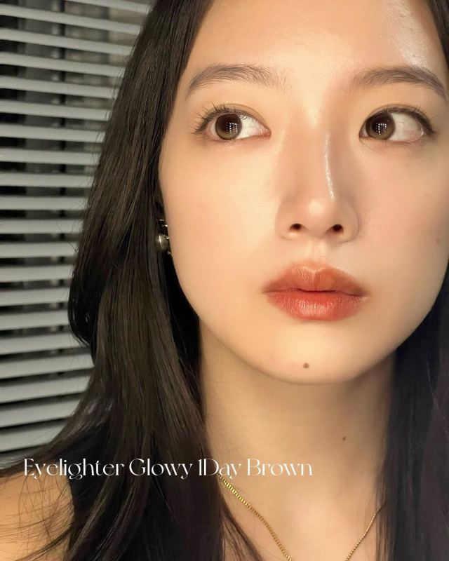 Olens 1Day Eyelighter Glowy Brown (20P) 아이라이터 글로이 원데이 브라운 - KOS高老闆隱形眼鏡專門店