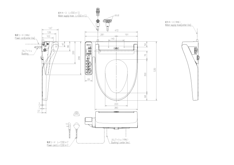 TOTO TCF23410AAA Multi-Function Washlet (Elogated) 智能廁板 - 匠屋本鋪