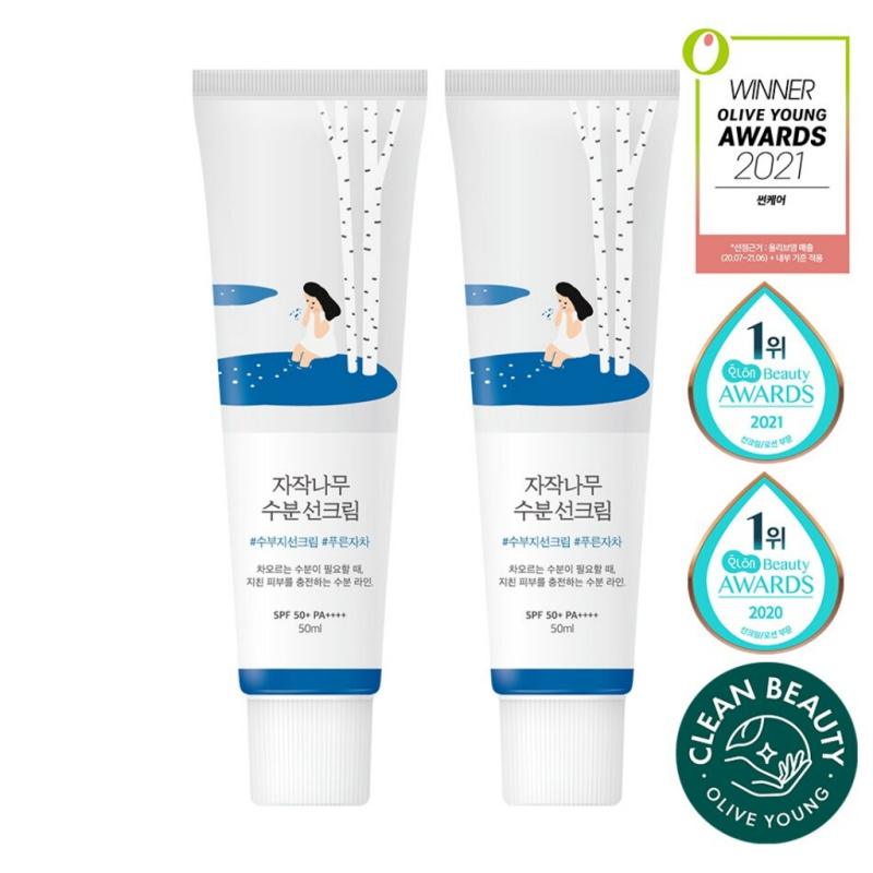 Price網購 - [OLIVE YOUNG 熱賣] 韓國 ROUND LAB 白樺樹保濕防曬霜 SPF50+ PA++++ [50ml X ...