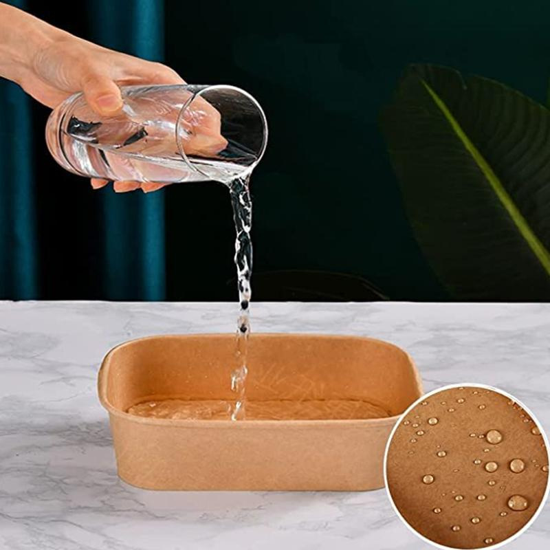 Savingoasis [25套] 帶蓋一次性環保1000ml餐盒 環保加厚牛皮紙飯盒 防水防油 打包盒 快餐盒 外賣盒 外賣餐具 即棄外帶食物盒 - MasterTool